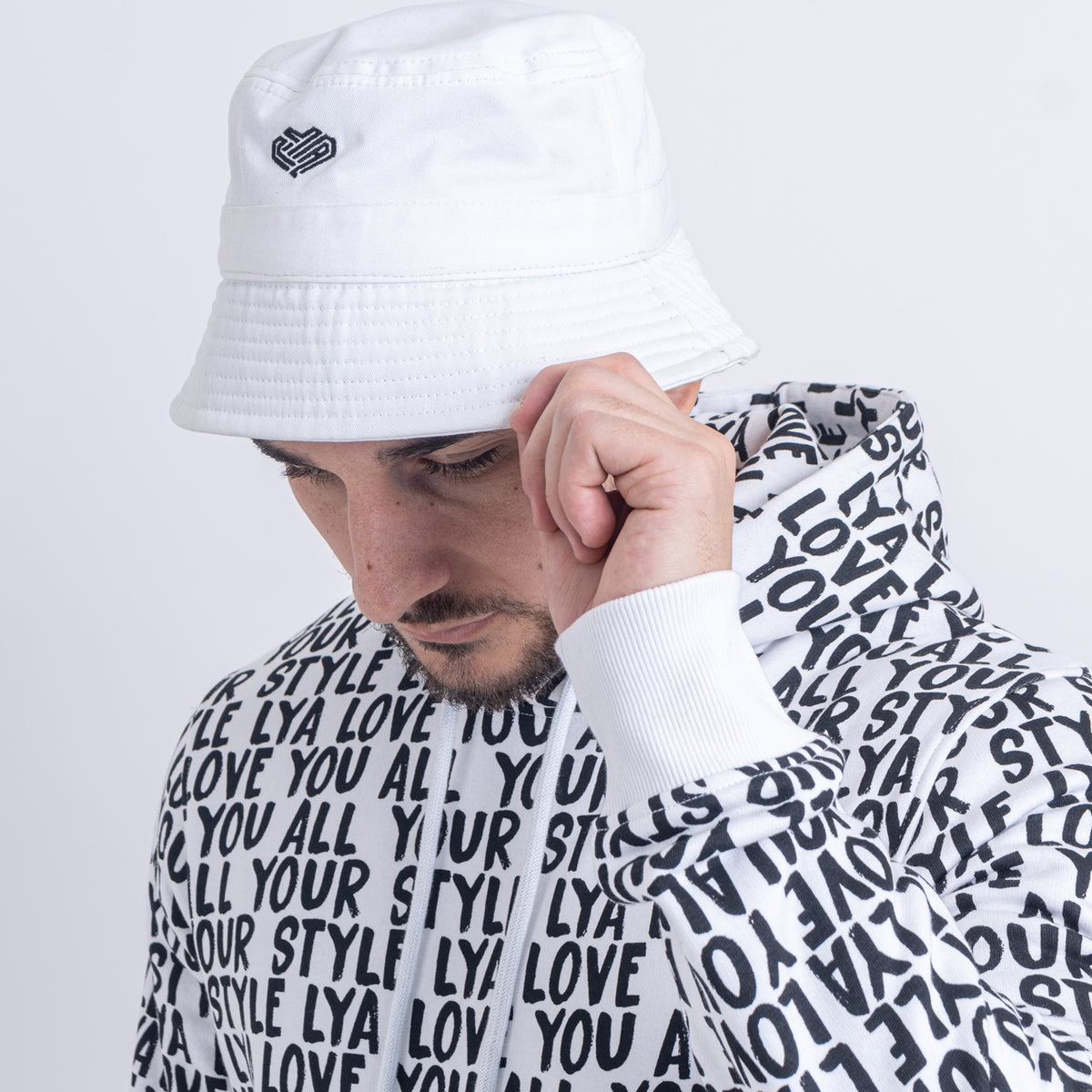 Bucket Cap - White - Unisex | LYA – loveyouall