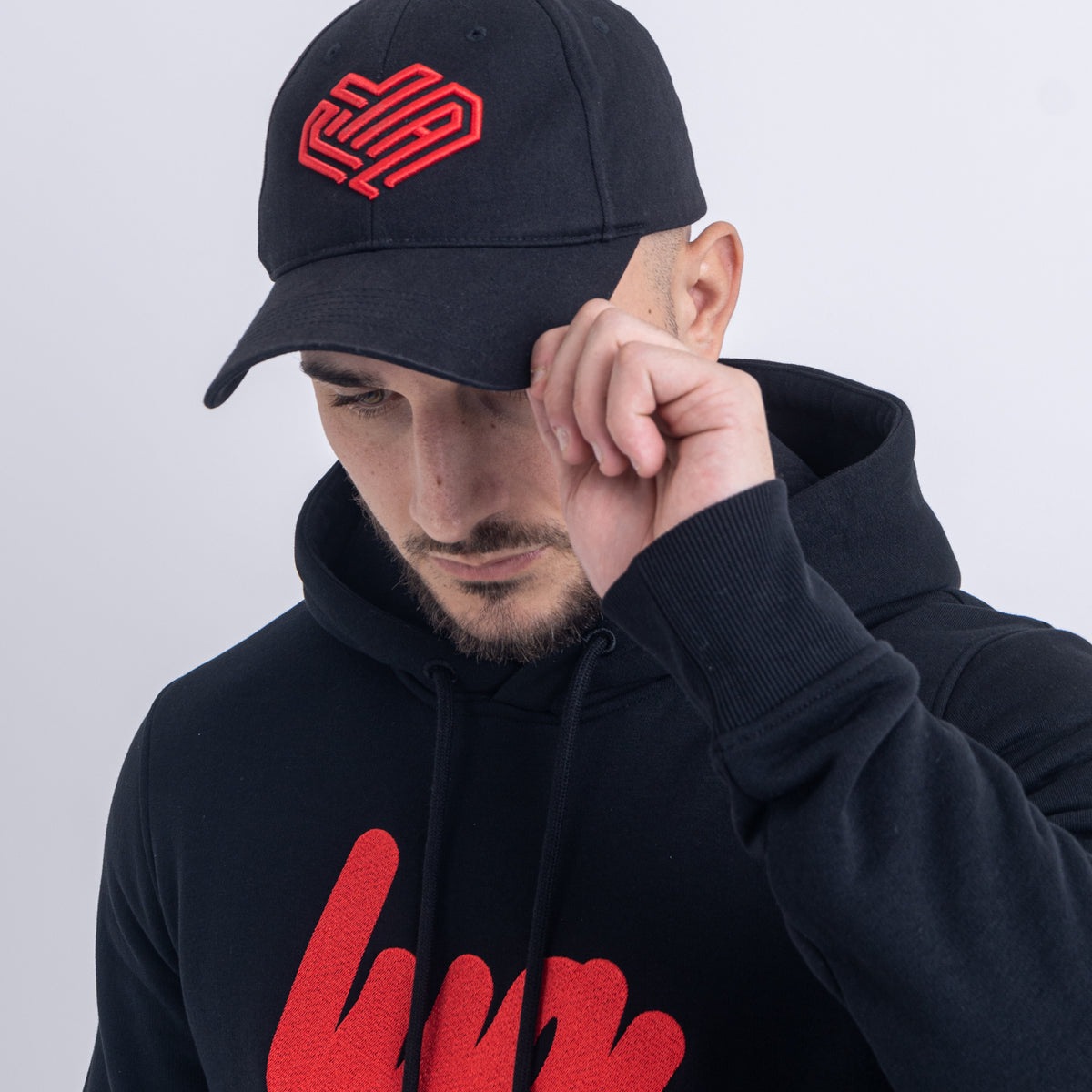 Red Pop Cap - Black - Unisex | LYA – loveyouall